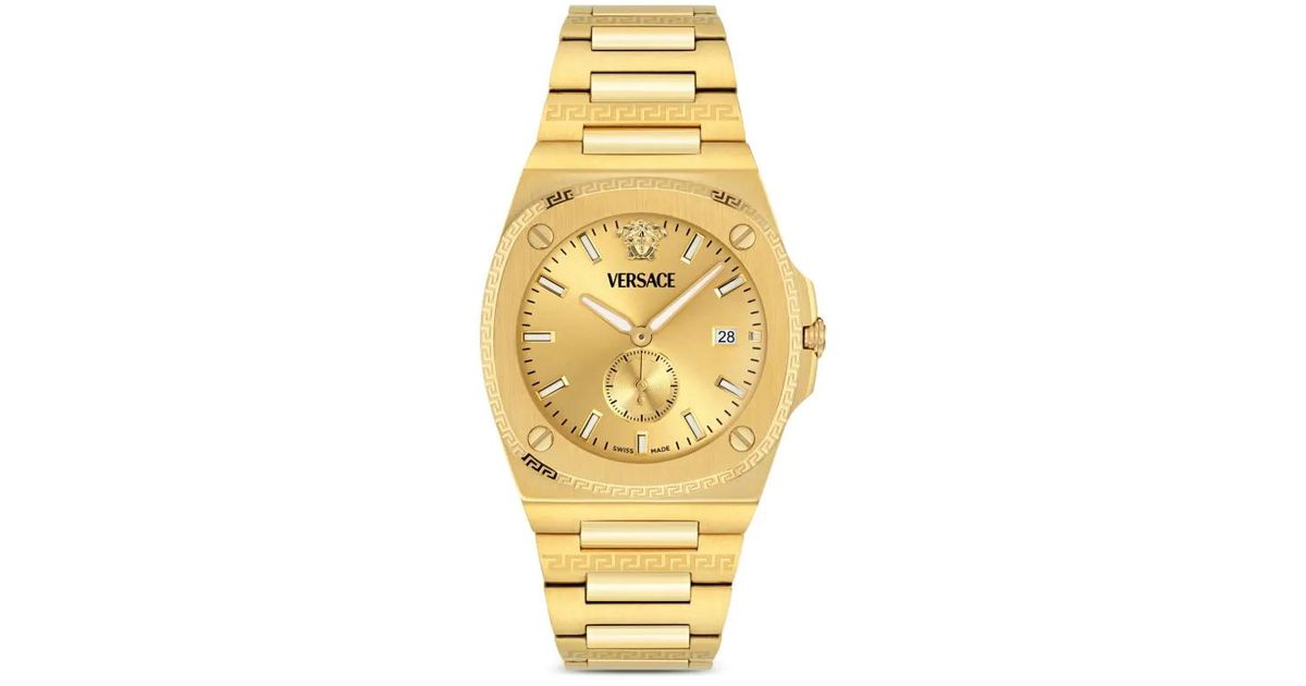 Versace Antares Greek Key 40Mm in Metallic for Men | Lyst UK