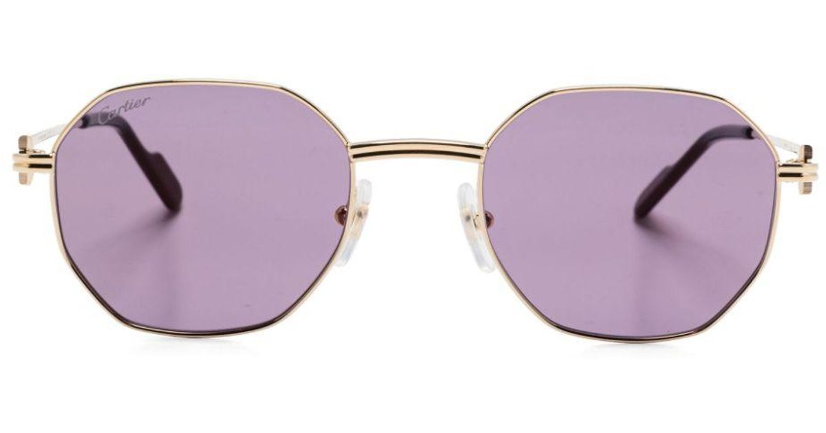 Cartier Ct0500S Sunglasses in Purple | Lyst