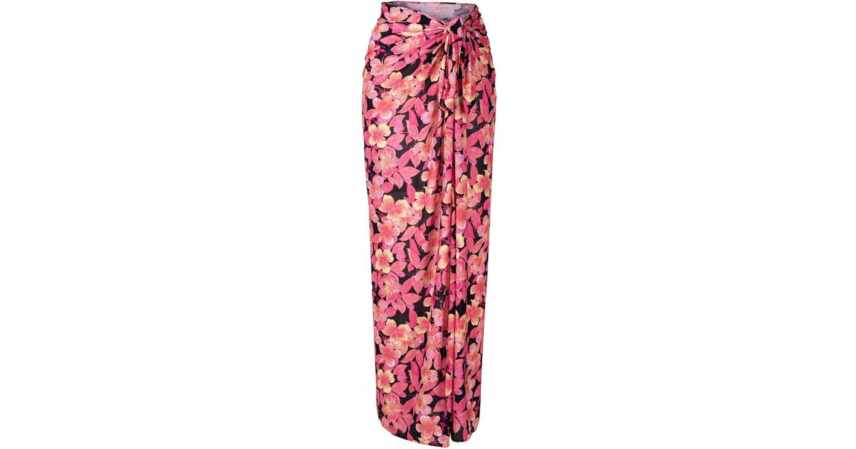 Amir Slama Floral-Print Pareo in Red | Lyst UK