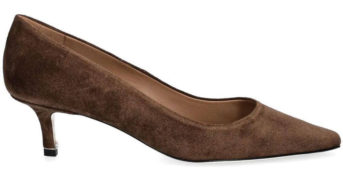 BOSS 50Mm Suede Pumps in Brown | Lyst