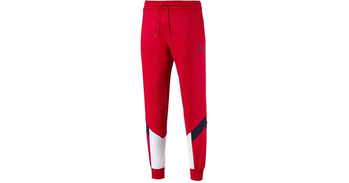 PUMA Iconic Mcs Colour-Block Track Pants in Red for Men | Lyst