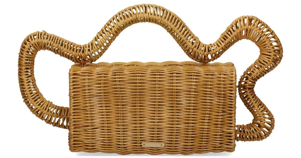 Cult Gaia Elsa Clutch Bag in Brown | Lyst