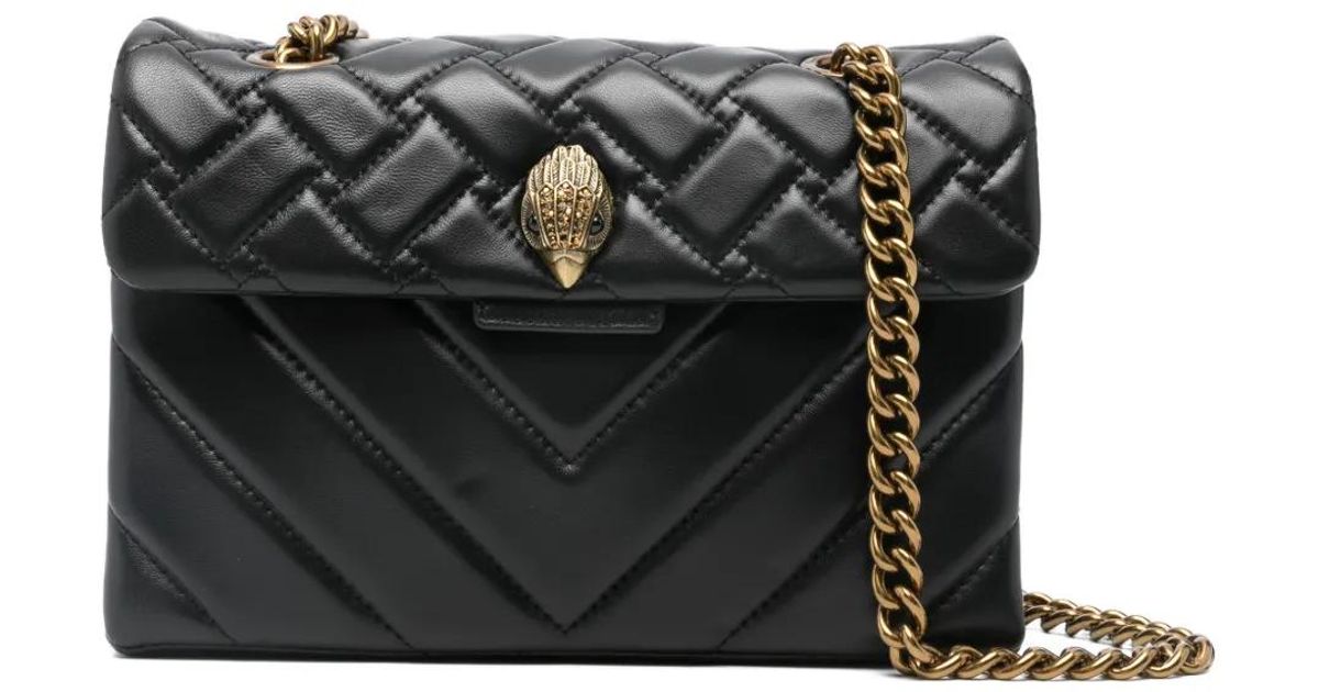 Kurt Geiger Quilted-Pattern Shoulder Bag in Black | Lyst UK