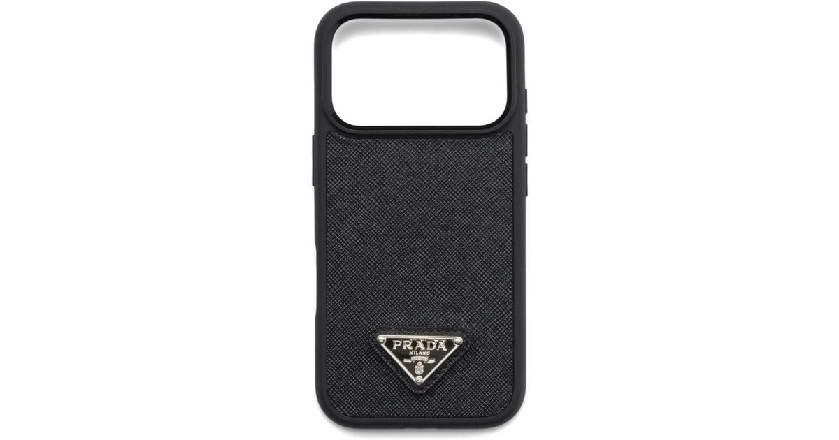 Prada Leather Iphone 17 Pro Case in Black for Men | Lyst
