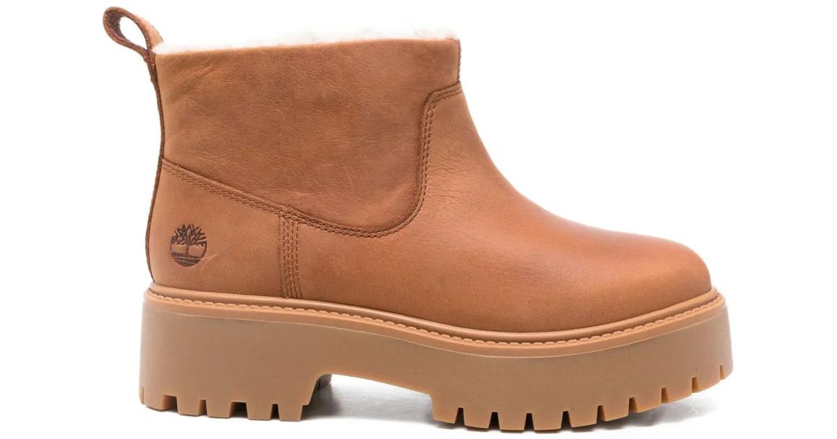 Timberland Stone Street Ankle Boots in Brown | Lyst UK