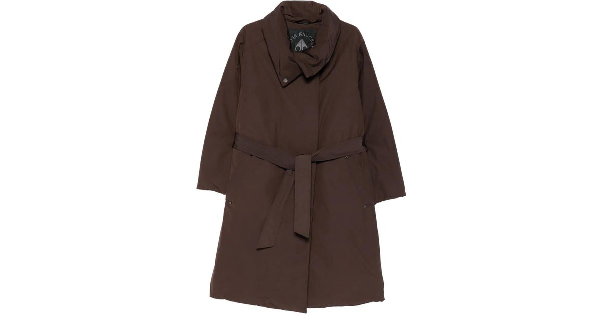 Moose Knuckles Lonsdale Long-Sleeve Coat in Brown | Lyst UK
