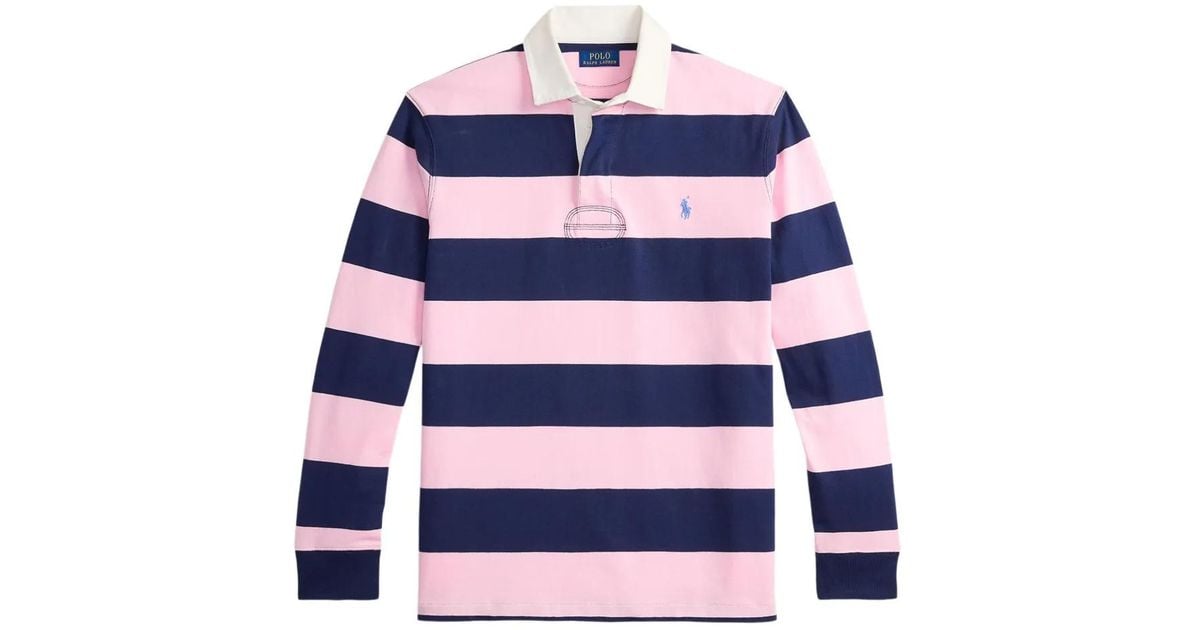 Polo Ralph Lauren The Iconic Rugby Shirt in Blue for Men | Lyst UK
