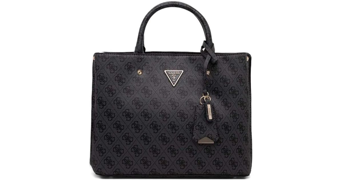 Guess Triangle-Logo Tote Bag in Black | Lyst