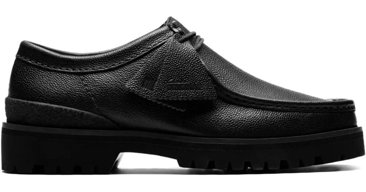 Clarks Scotch-Grain Lace-Up Derby in Black for Men | Lyst UK