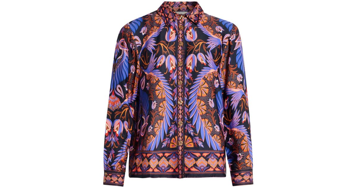 FARM Rio Heart Forest Shirt in Red | Lyst