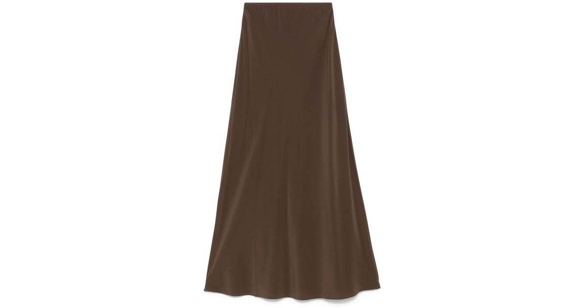 Matteau Bias Midi Skirt in Brown | Lyst