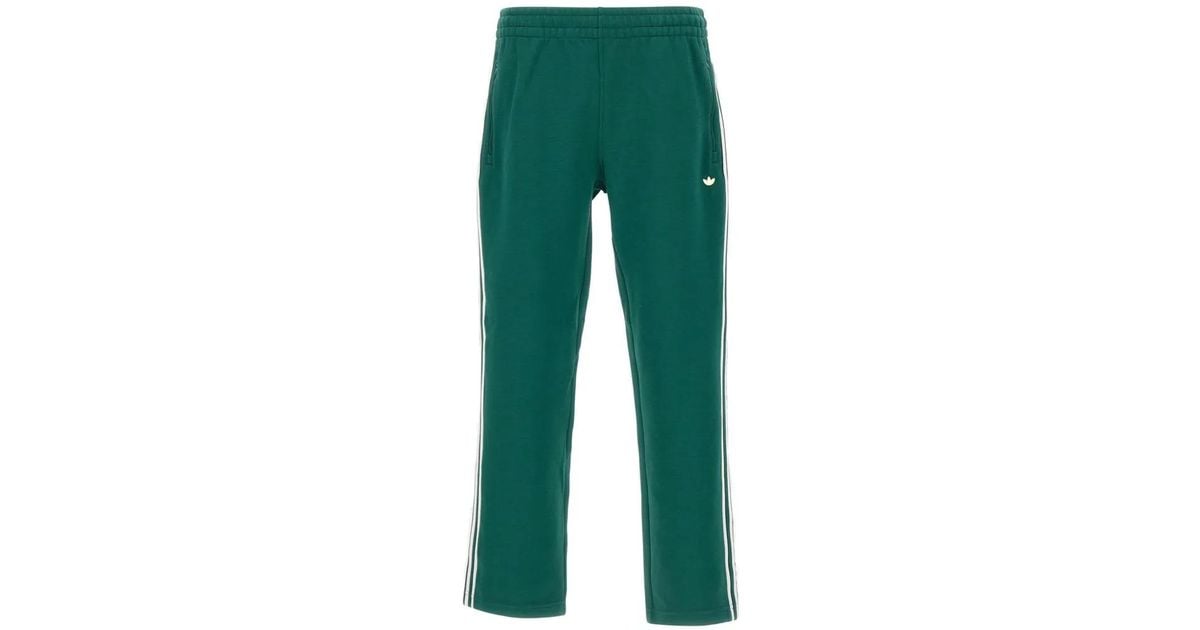 adidas Triple-Stripe Logo Trousers in Green for Men | Lyst UK