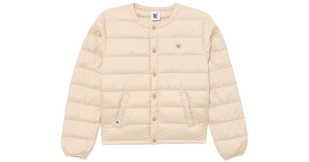 Chocoolate Logo-Embossed Puffer Jacket in Natural | Lyst UK