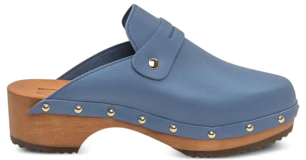 Ennequadro Studded Clogs in Blue | Lyst