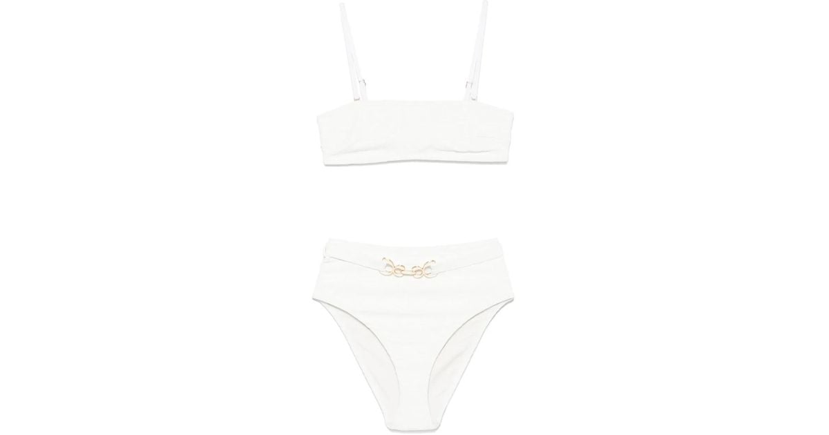 Zimmermann Maxine Bikini Set in White | Lyst