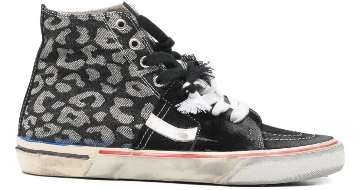 Paul Esterlin Caly Star Leopard High-Top Sneakers in White | Lyst UK