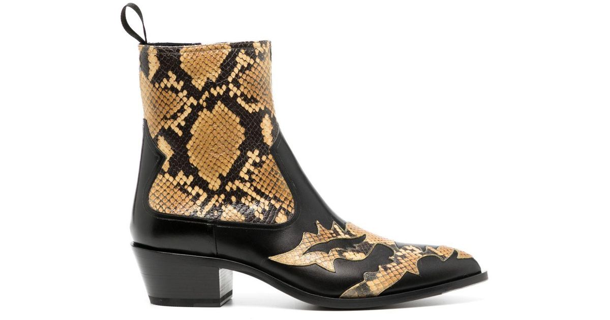 Bally Vegas Python-Print Boots in Brown for Men | Lyst