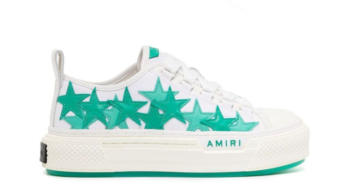 Amiri Court Star-patch Low-top Sneakers in Green | Lyst Amiri Court Star-patch Low-top Sneakers in Green | Lyst