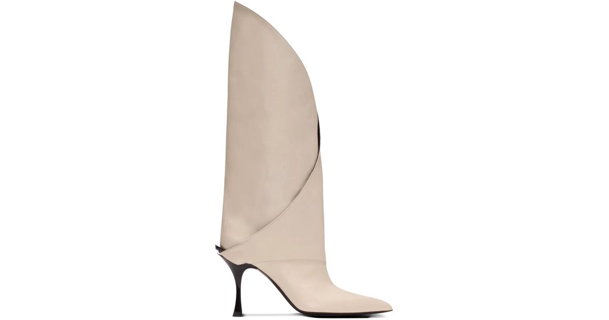Balmain Twist Boots in White | Lyst UK
