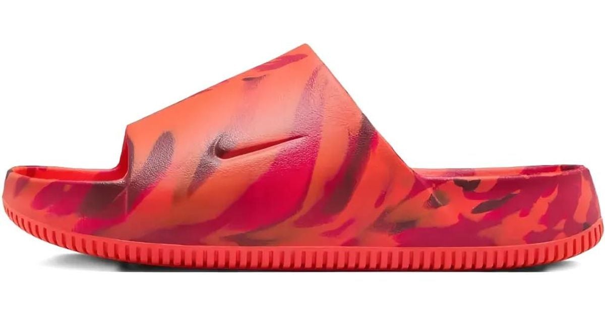 Nike Calm "Marble Picante" Slides in Red for Men | Lyst UK