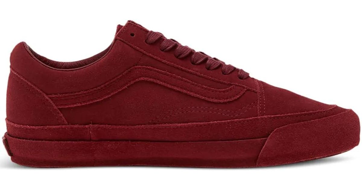 Vans Lx Old Skool Suede Low-Top Sneakers in Red | Lyst