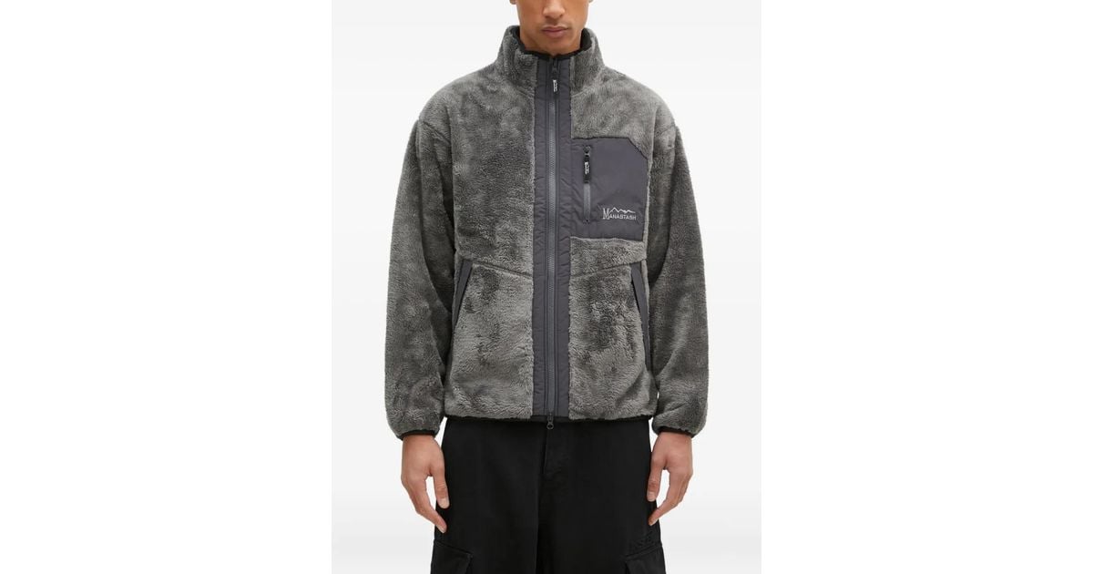 Manastash Zip-Up Fleece Jacket in Grey for Men | Lyst UK