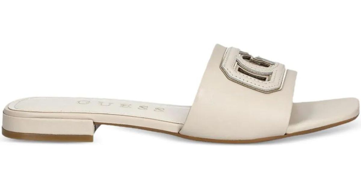 Guess Tarisha Slides in White | Lyst
