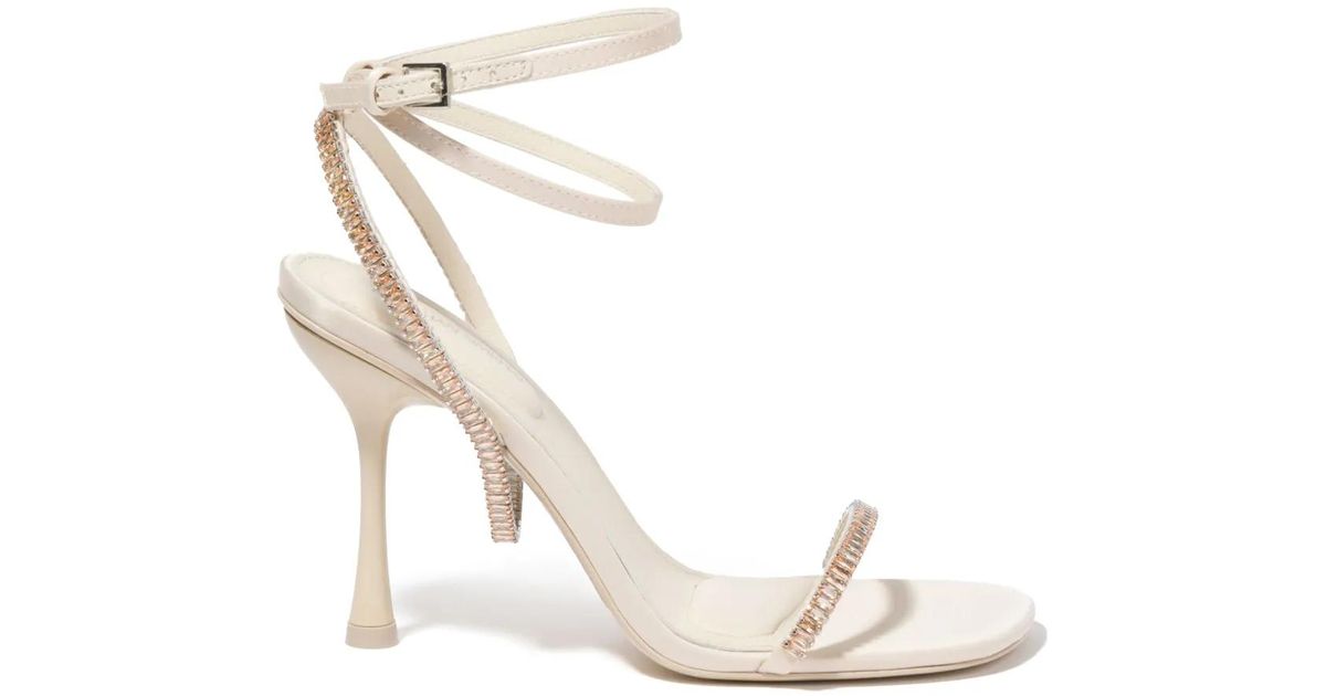 Jonathan Simkhai Crystal-Embellished Stiletto Sandals in White | Lyst UK