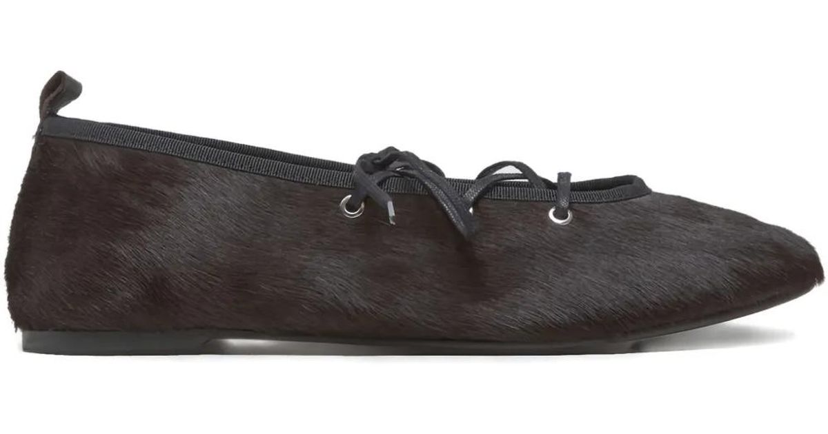 Paloma Wool Leather Ballet Flats in Black | Lyst