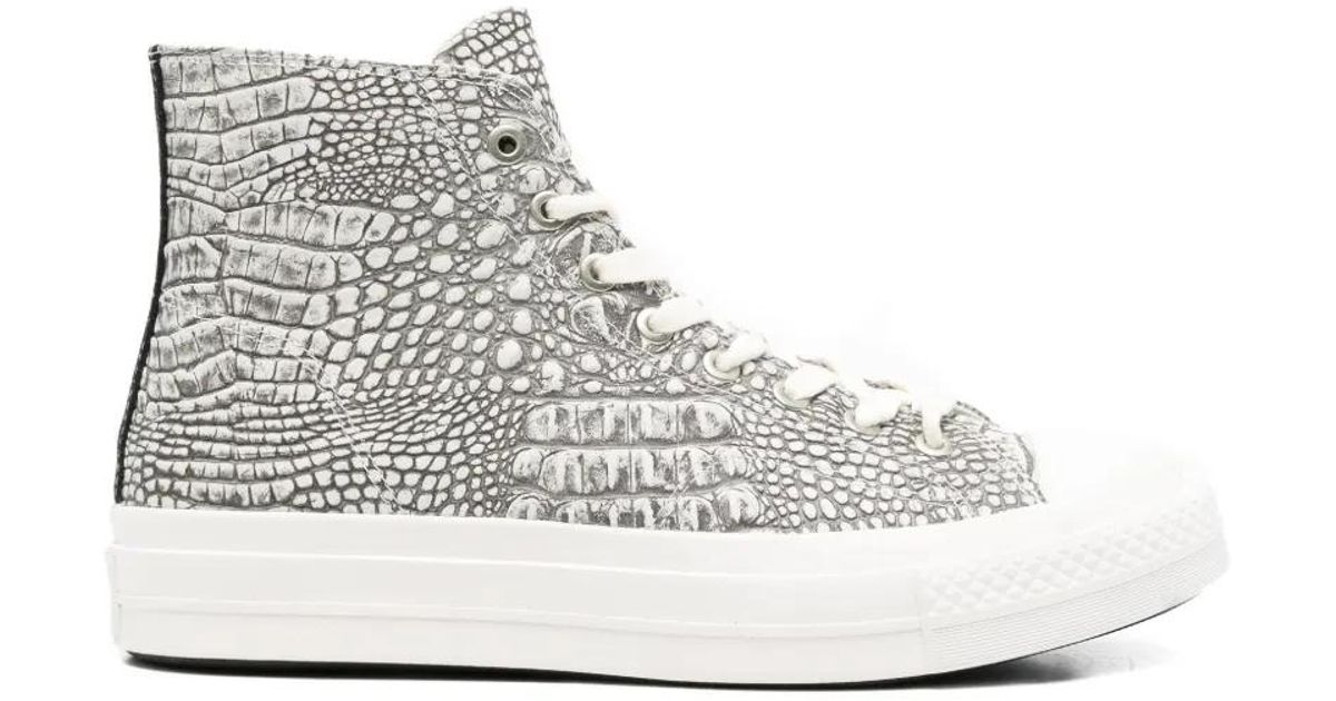 Converse Chuck Taylor All Star Lizard-Effect Sneakers in White for Men ...