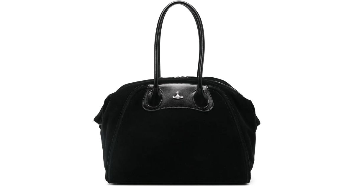 Vivienne Westwood Curved-Top Tote Bag in Black | Lyst UK