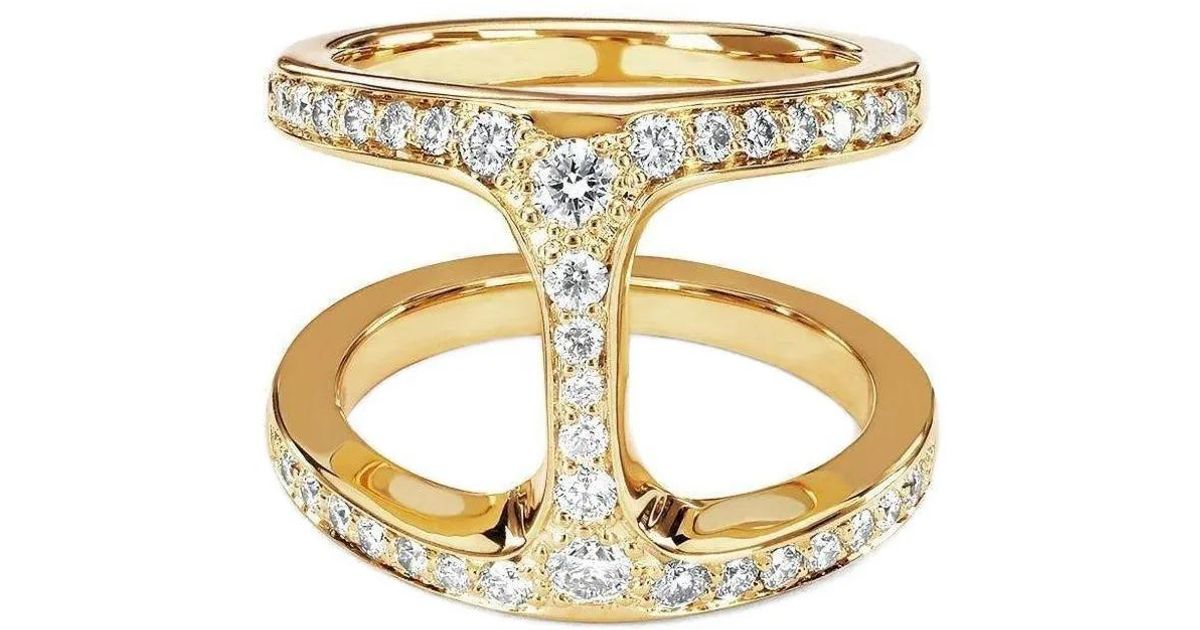 Hoorsenbuhs 18K Dame Phantom Diamond Ring in Metallic | Lyst