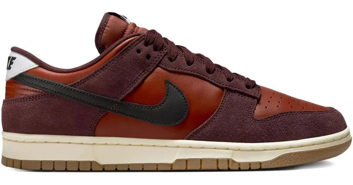 Nike Dunk Low Retro Se Leather Sneakers in Brown for Men | Lyst