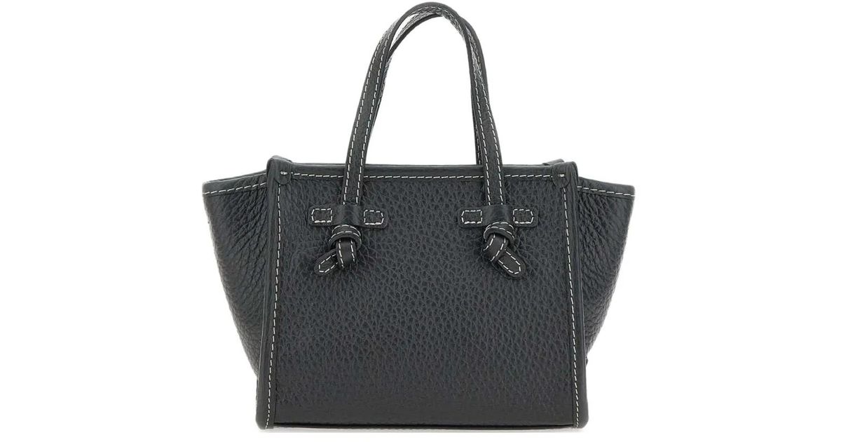 MARCELLA CLUB Miss Marcela Leather Mini Bag in Black | Lyst