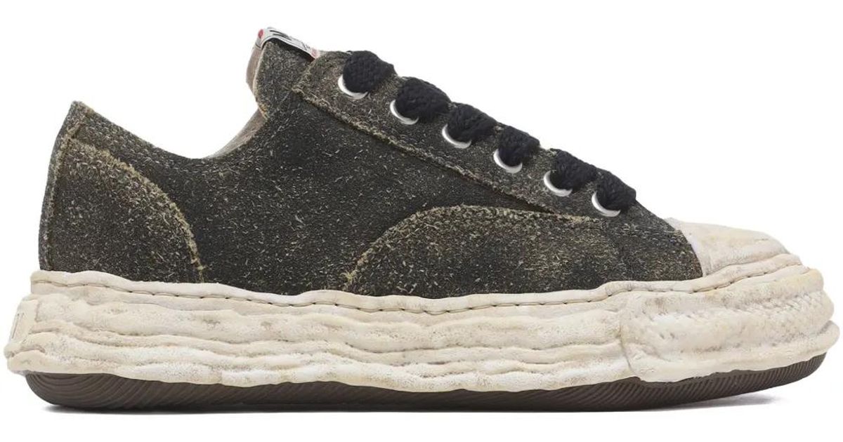 Maison Mihara Yasuhiro Hank Lace-Up Leather Sneakers in Black | Lyst UK