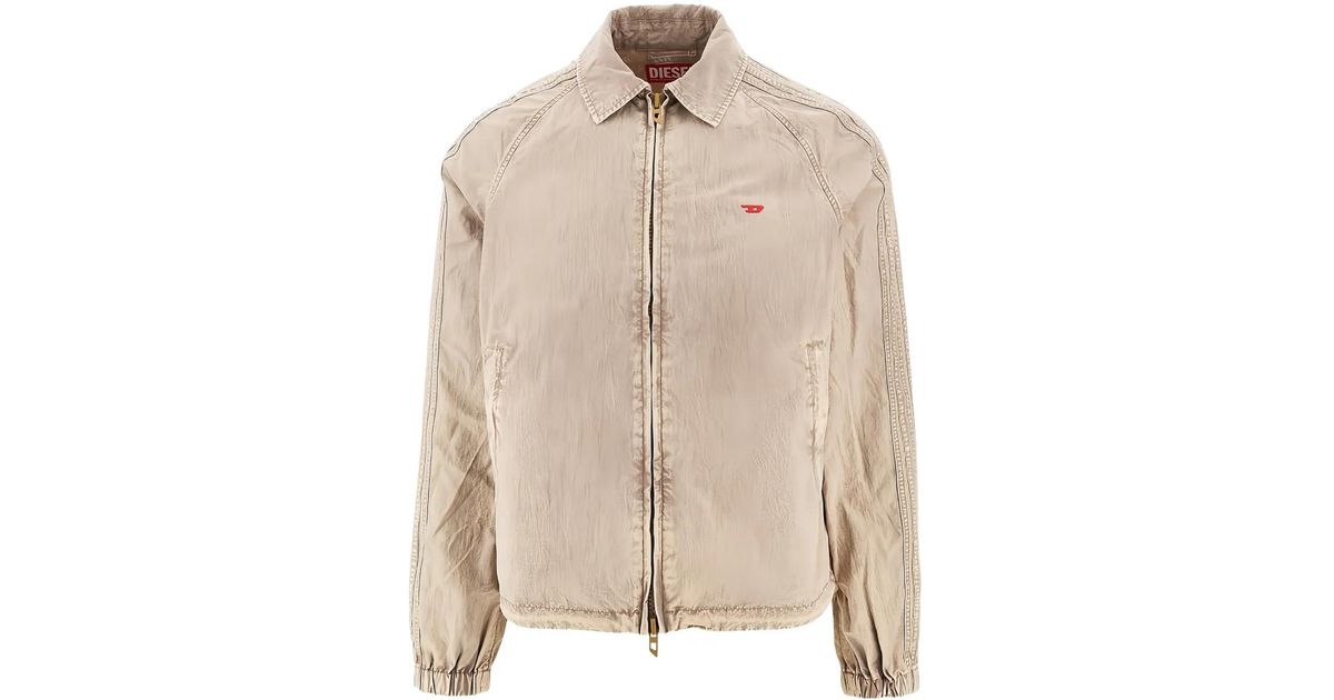 DIESEL Zip Jacket in Natural for Men | Lyst UK