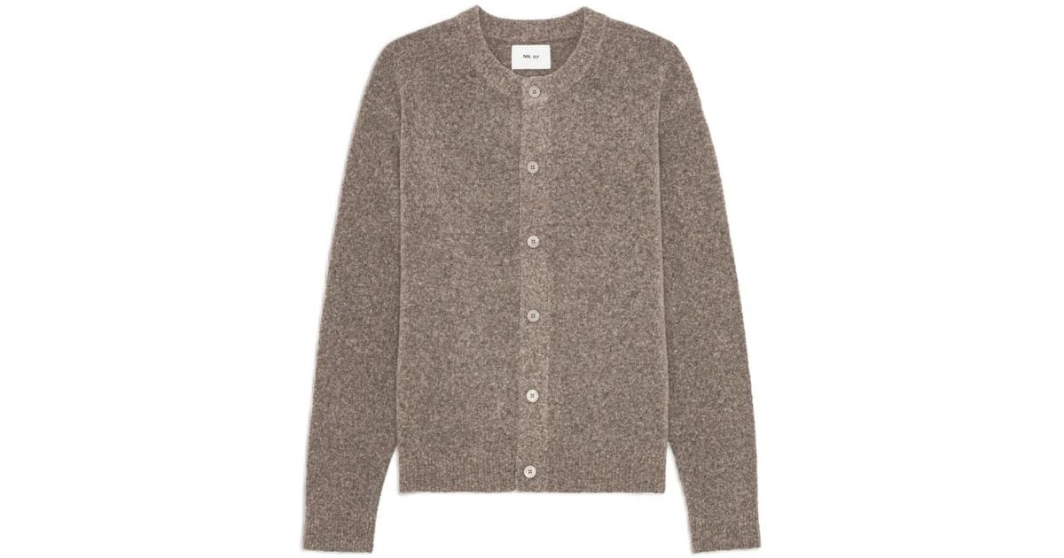 NN07 Jasper Crew-Neck Cardigan in Brown for Men | Lyst UK