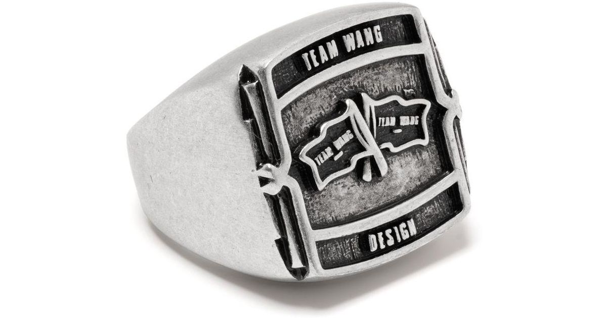 TEAM WANG design Choices Crossed Flag Ring in Metallic | Lyst