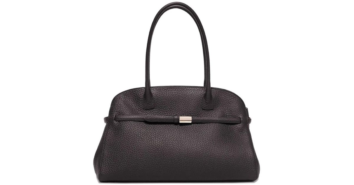 Orciani Large Aura Soft Tote Bag in Black | Lyst