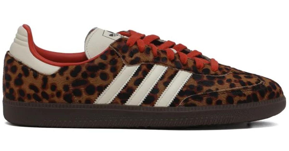 adidas Samba Og Leopard-Print Sneakers in Brown | Lyst UK
