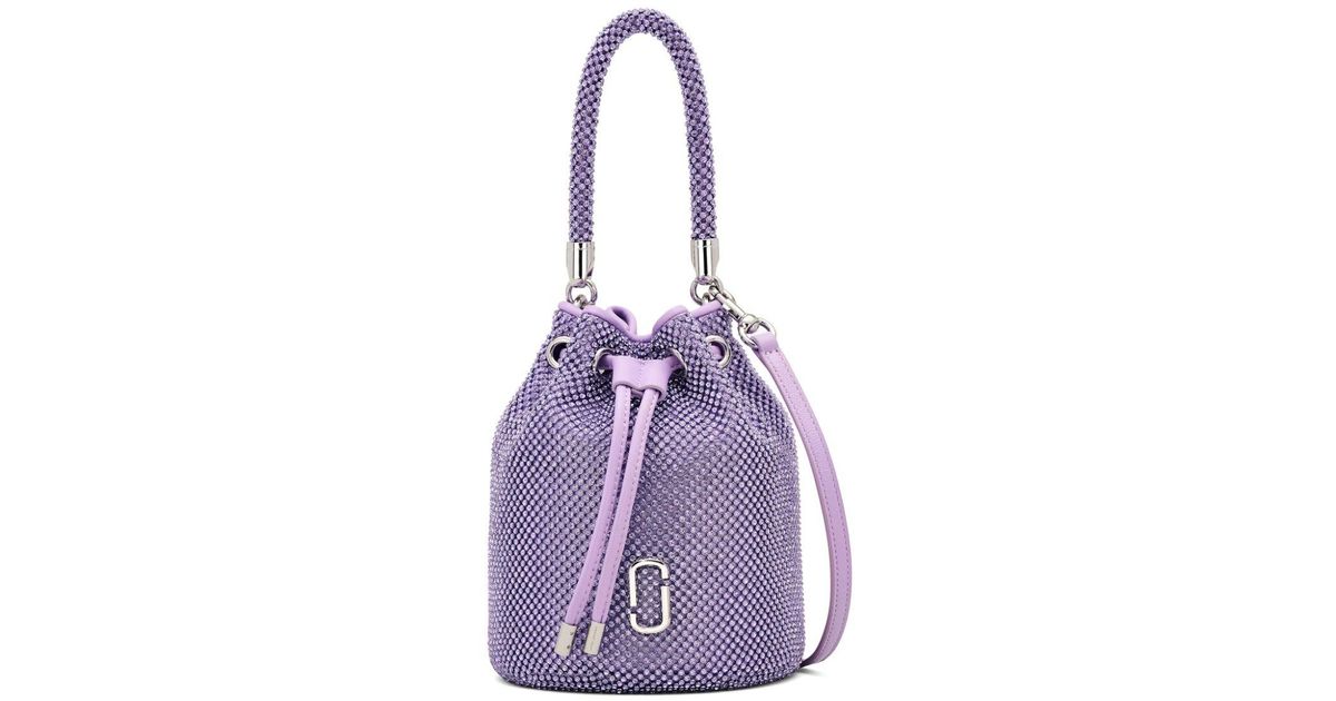 Marc Jacobs The Rhinestone Mini Bucket Bag in Purple | Lyst UK