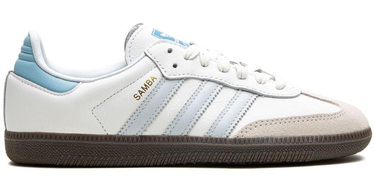 adidas Samba Og Logo-print Leather Low-top Trainers in White | Lyst UK