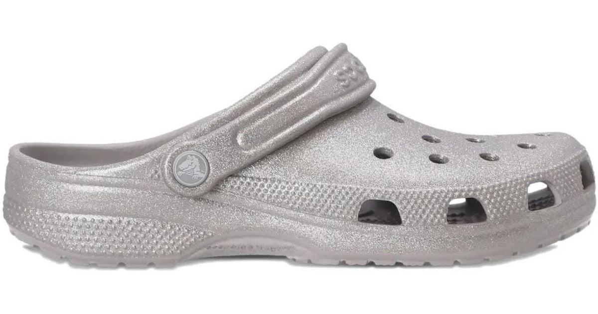 Crocs™ Classic Glitter U Clogs in White | Lyst