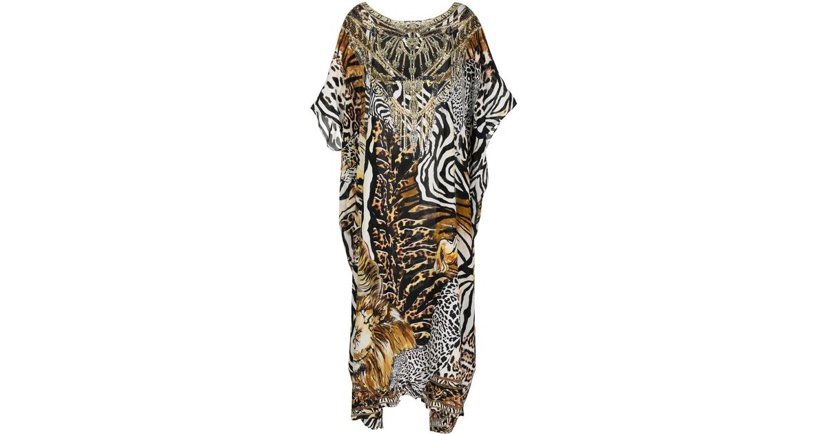 Camilla Tiger-print Silk Maxi Dress in White | Lyst Canada Camilla Tiger-print Silk Maxi Dress in White | Lyst Canada