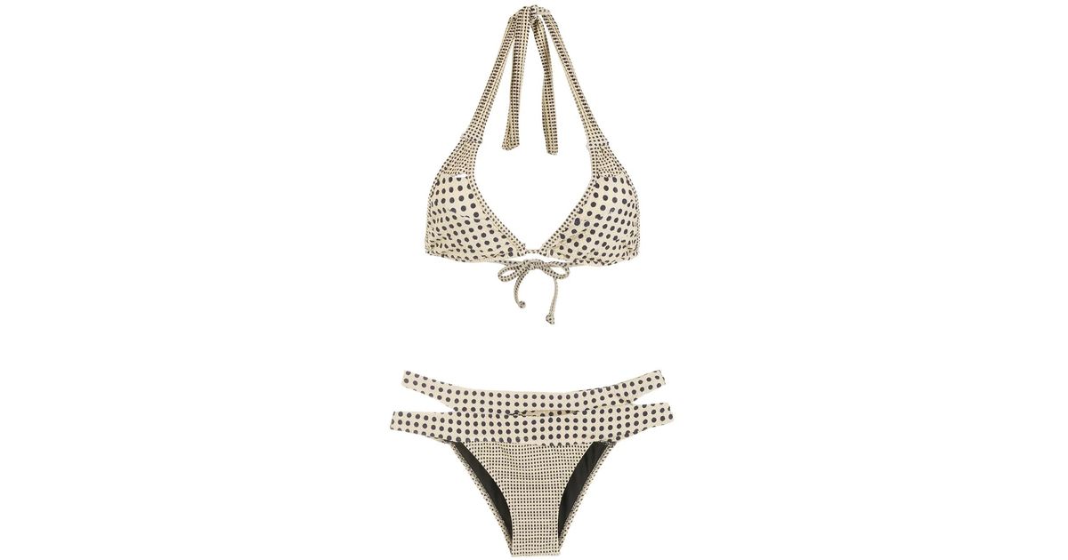 Amir Slama Polka-Dot Print Cutout Bikini | Lyst