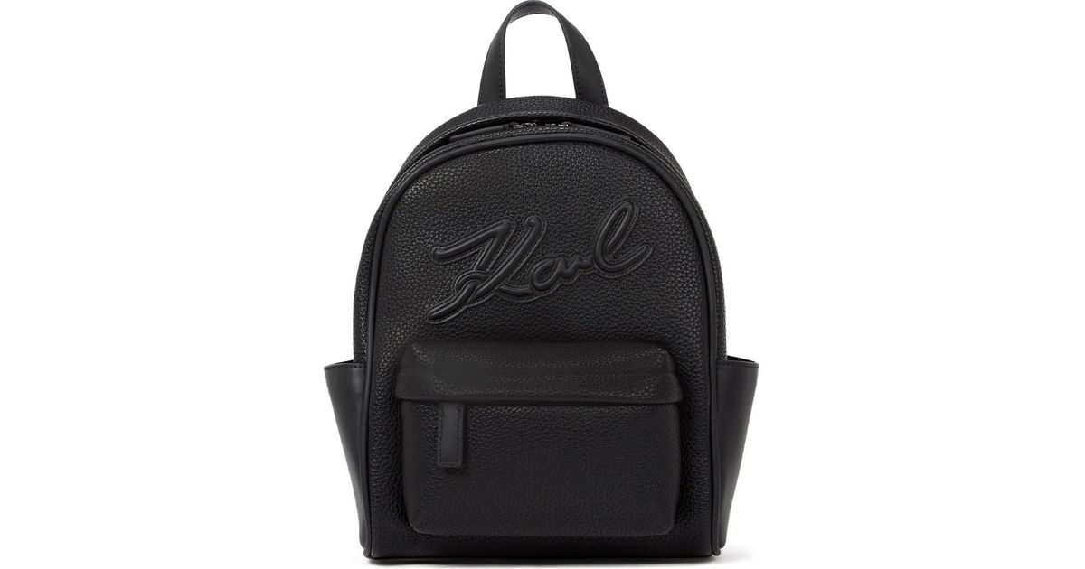 Karl Lagerfeld Small K/Skuare Backpack Grainy in Black | Lyst UK
