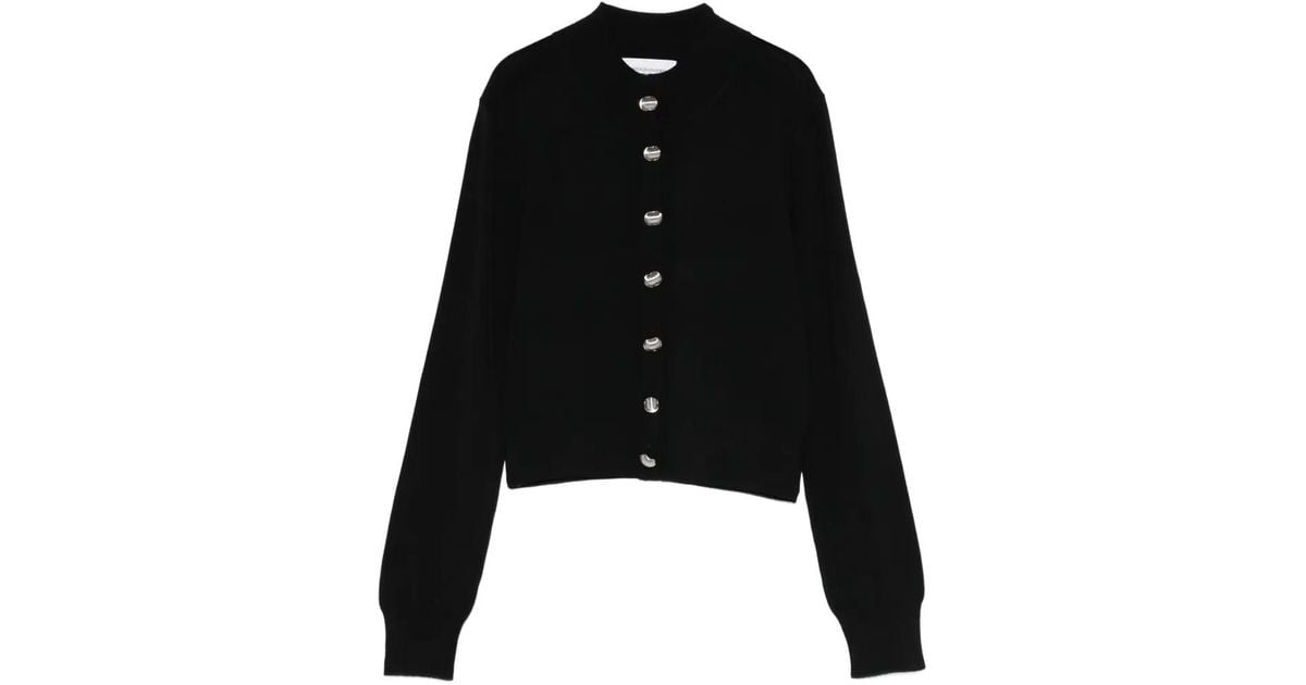 Brandon Maxwell Aubrey Button-Up Cardigan in Black | Lyst UK