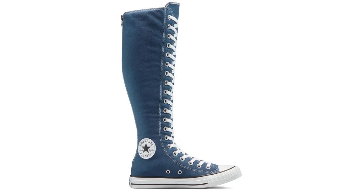 Converse Chuck Taylor Lace-Up Knee-High Sneakers in Blue | Lyst UK