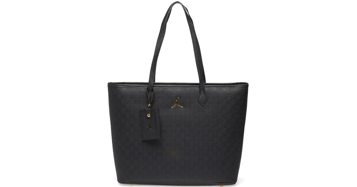 Nike Monogram Zip-Fastening Tote Bag in Black | Lyst