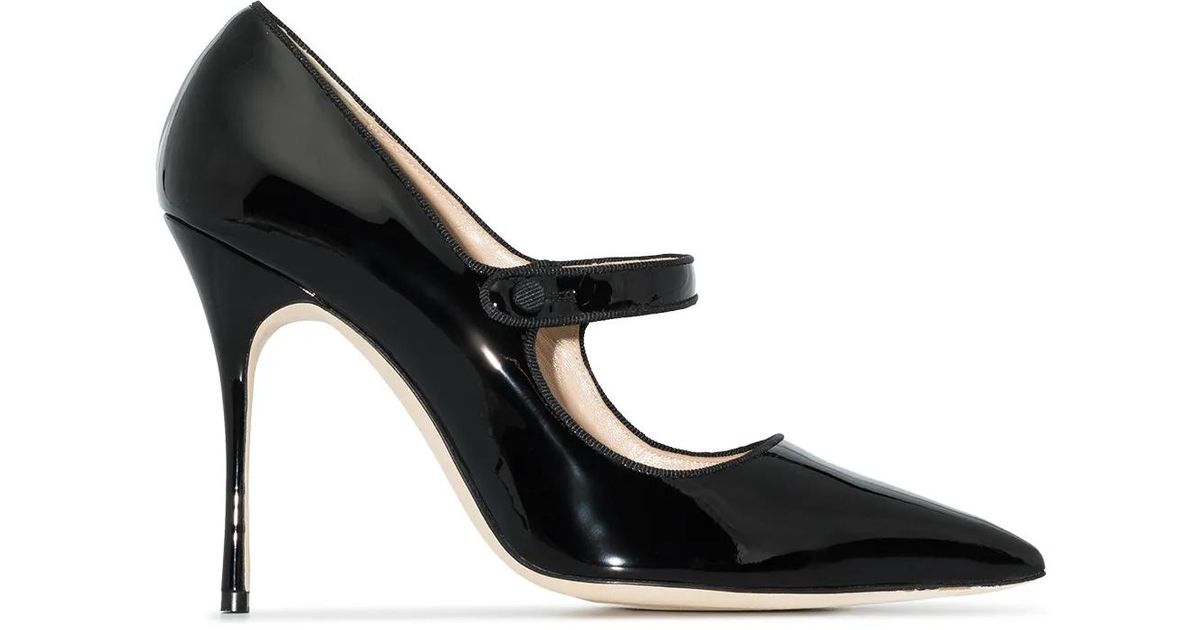 Manolo Blahnik Campari 105Mm Pointed-Toe Pumps in Black | Lyst